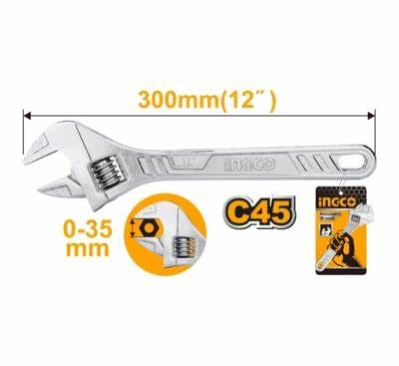LLAVE AJUSTABLE 12" INGCO-HADW131122 PERICA - RV RENTA Y VENTA